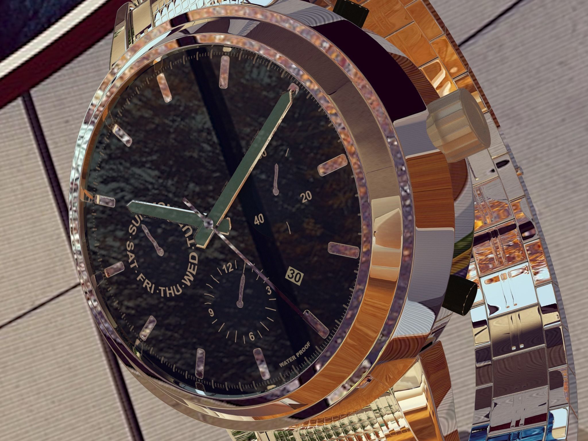 3D model Cool Silver Metallic Watch VR / AR / low-poly | CGTrader