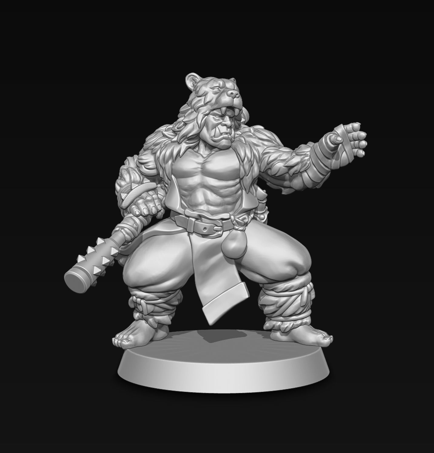 Orc Monk 3D model 3D printable | CGTrader