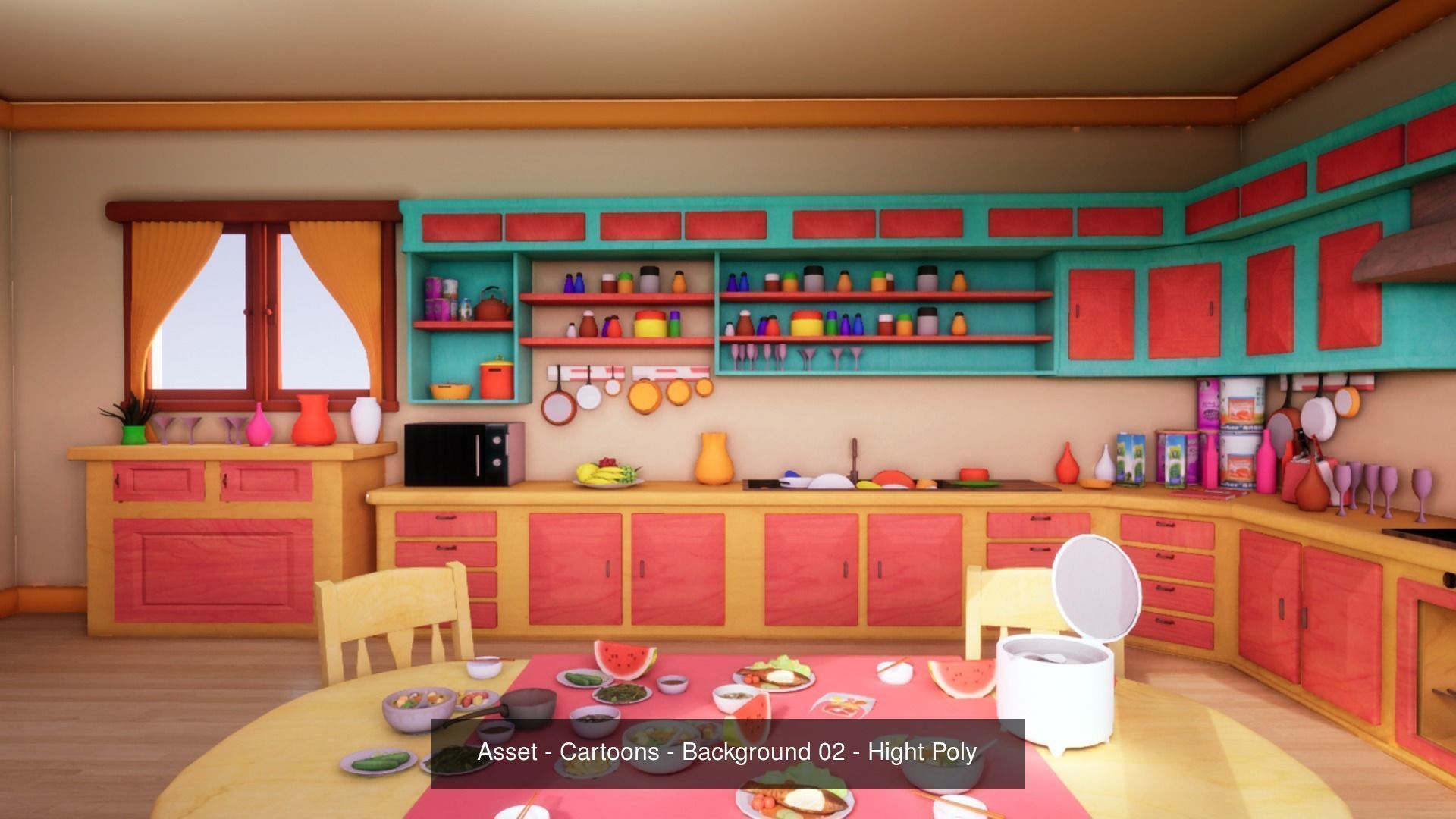 Asset - Cartoons - Background 03 - Hight Poly 3D Model Collection ...