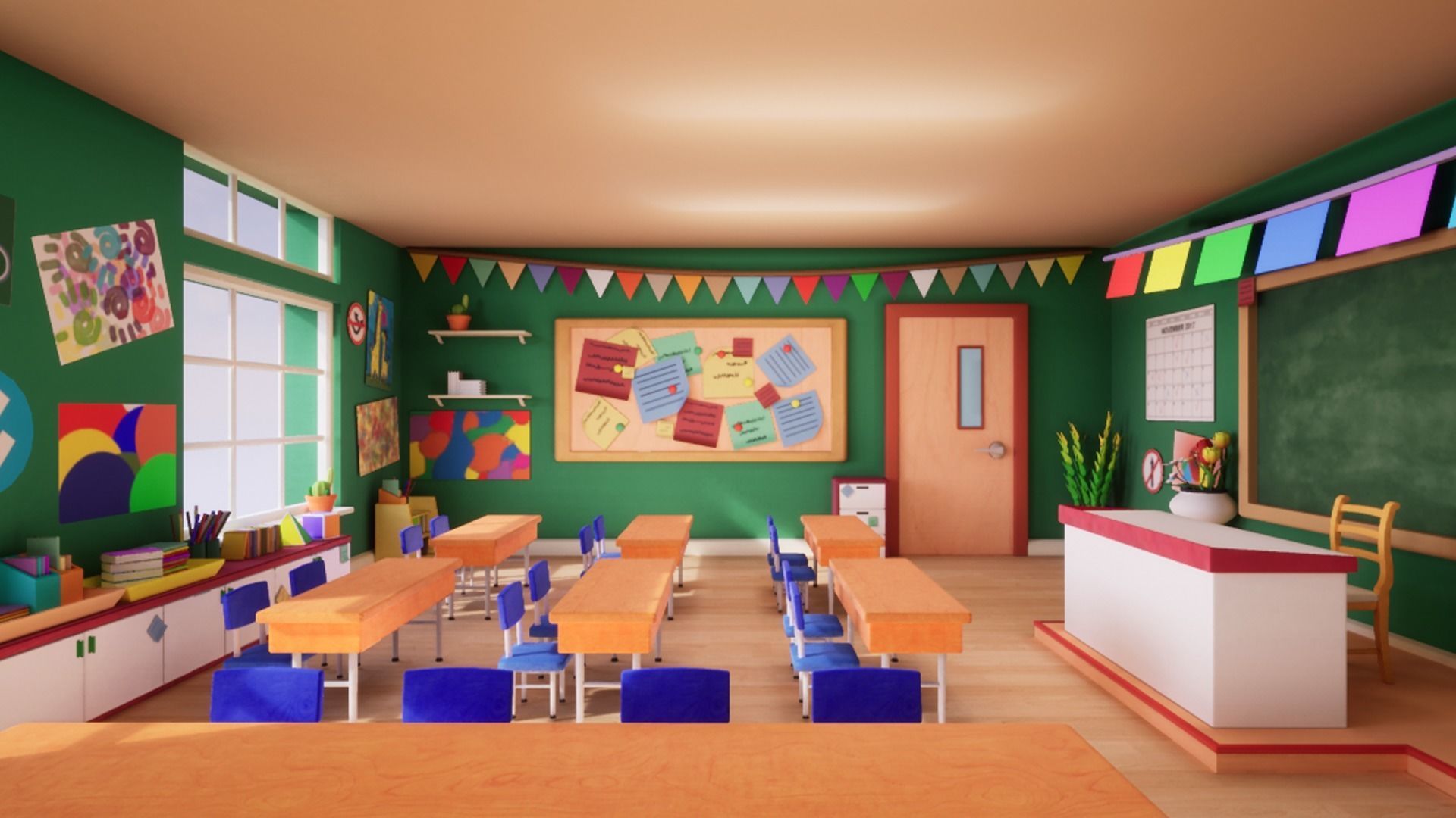 Asset - Cartoons - Background 03 - Hight Poly 3D Model Collection ...