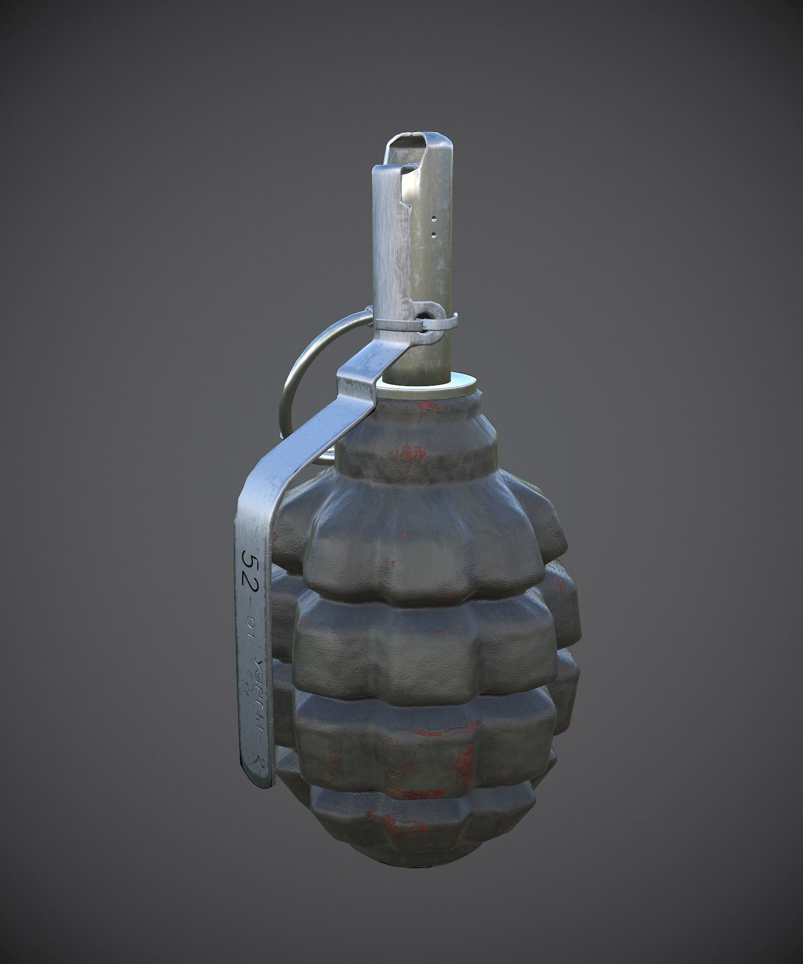 3D model F-1 frag grenade VR / AR / low-poly | CGTrader