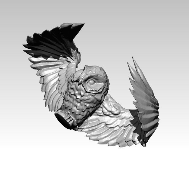 Detailed Flying Bird Owl 3D model 3D printable | CGTrader