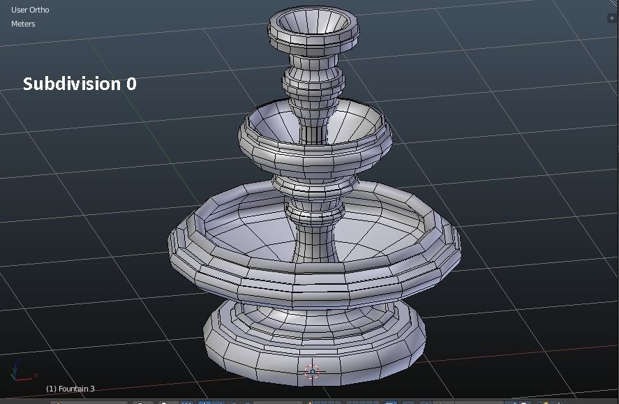 Fountain with grass on top free 3D model | CGTrader