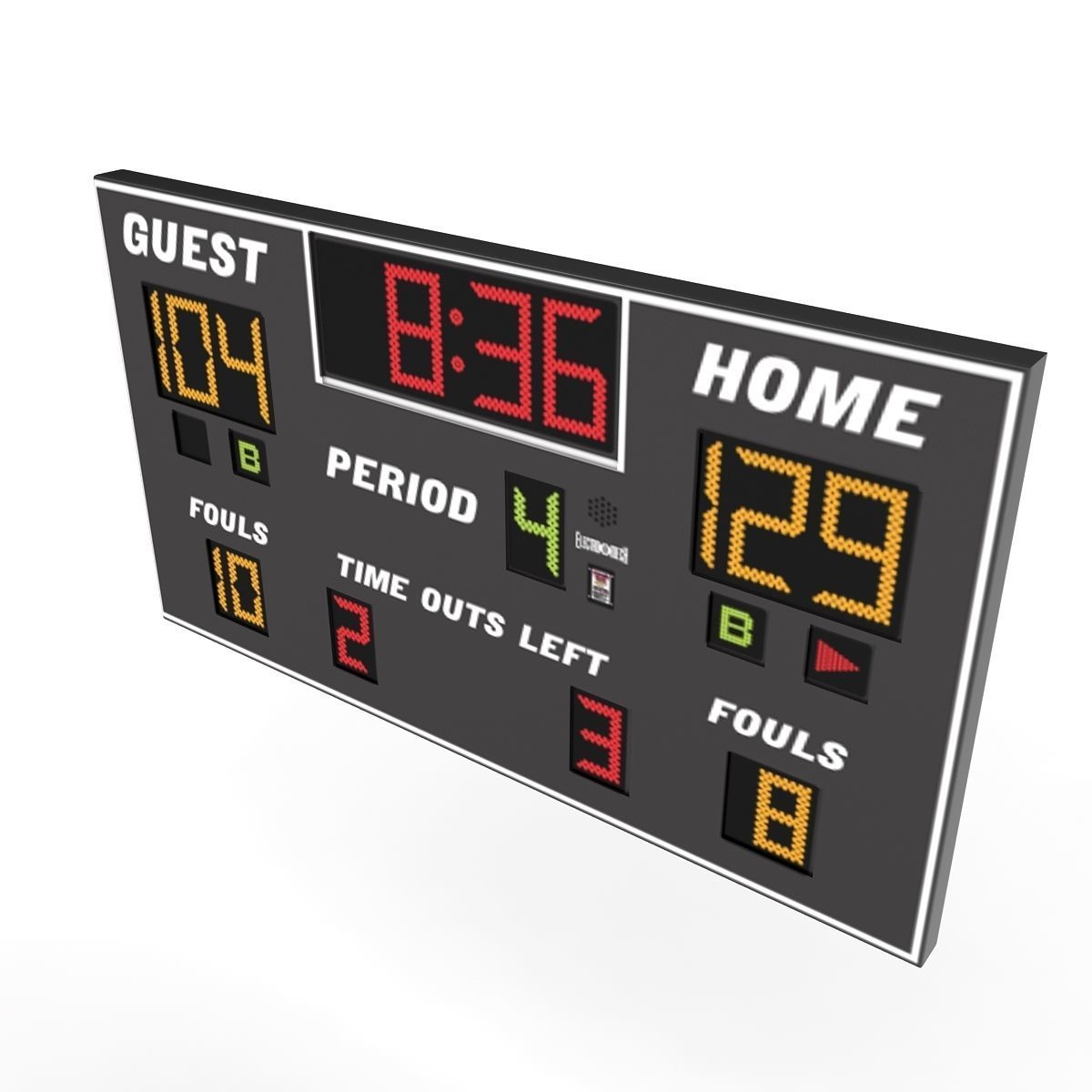 Scoreboard basketball 3D model | CGTrader