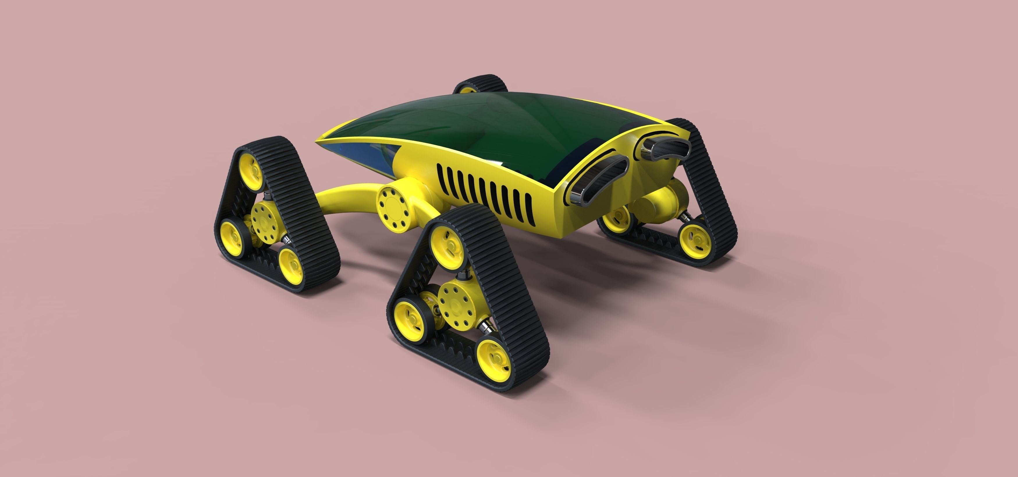Rover robot with wheels 3D model | CGTrader