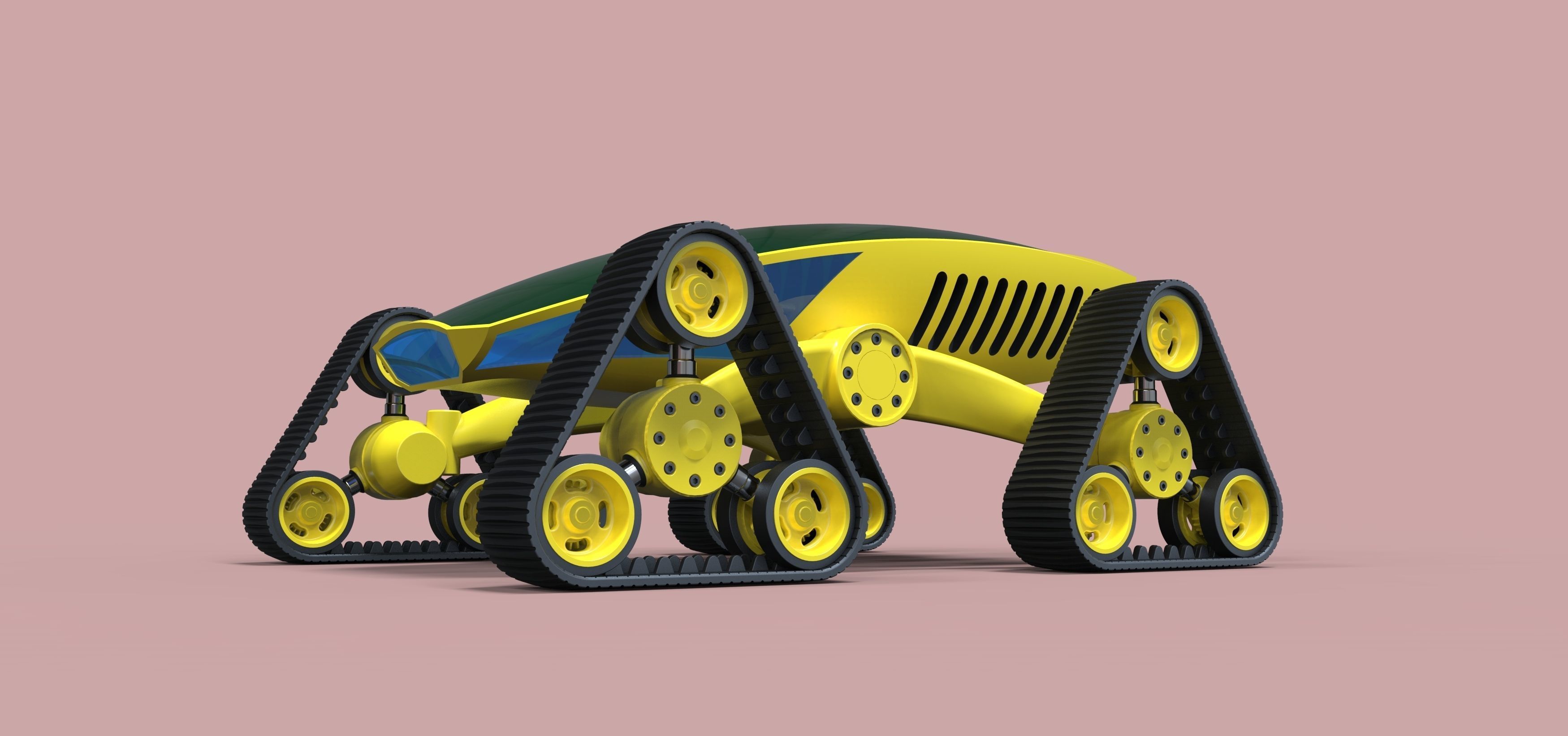 Rover robot with wheels 3D model | CGTrader