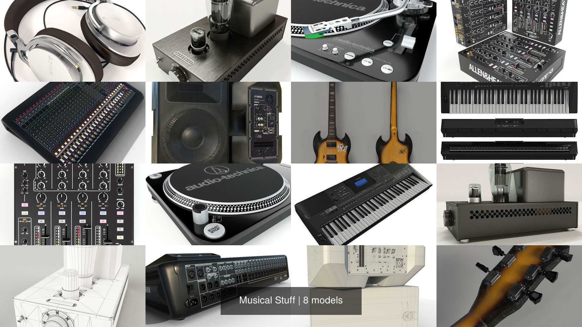 Musical Stuff 3D Model Collection | CGTrader