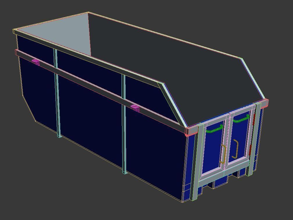 Skip Bin 15 Cubic Metres free 3D model | CGTrader