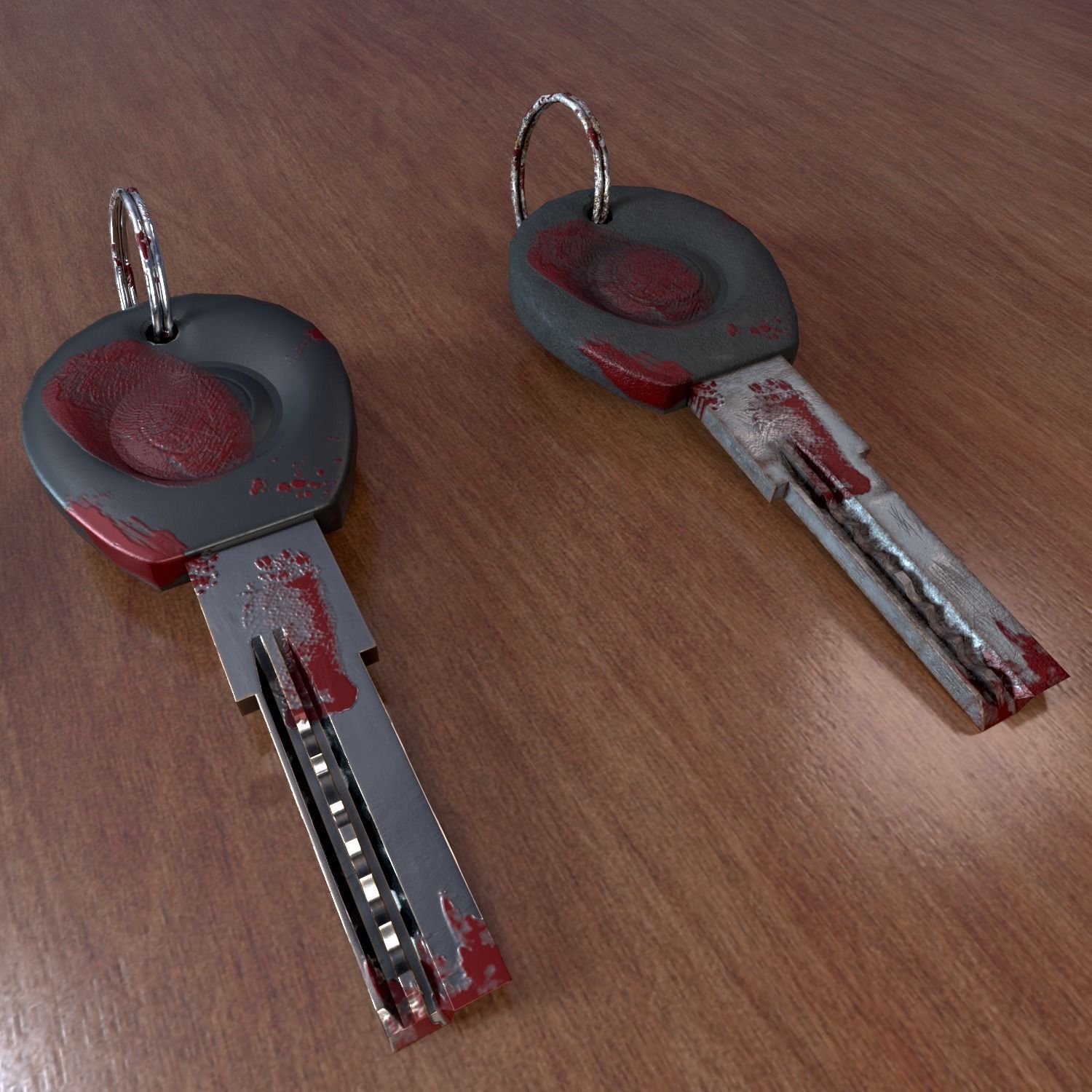 3D model Realistic Door Key Lowpoly with a set of 5 PBR materials VR ...