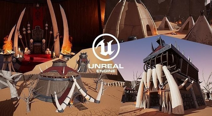 3D model UE4 - Stylized Orc Village VR / AR / low-poly | CGTrader