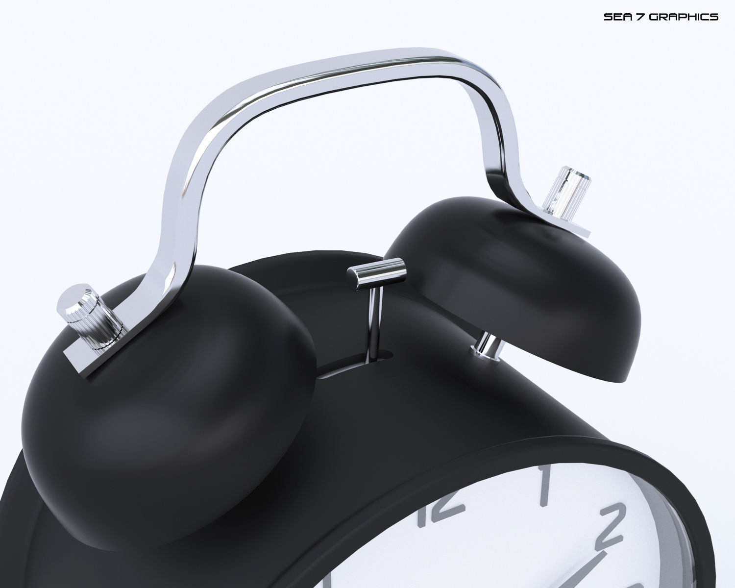 Alarm clock with twin bells 3D model | CGTrader