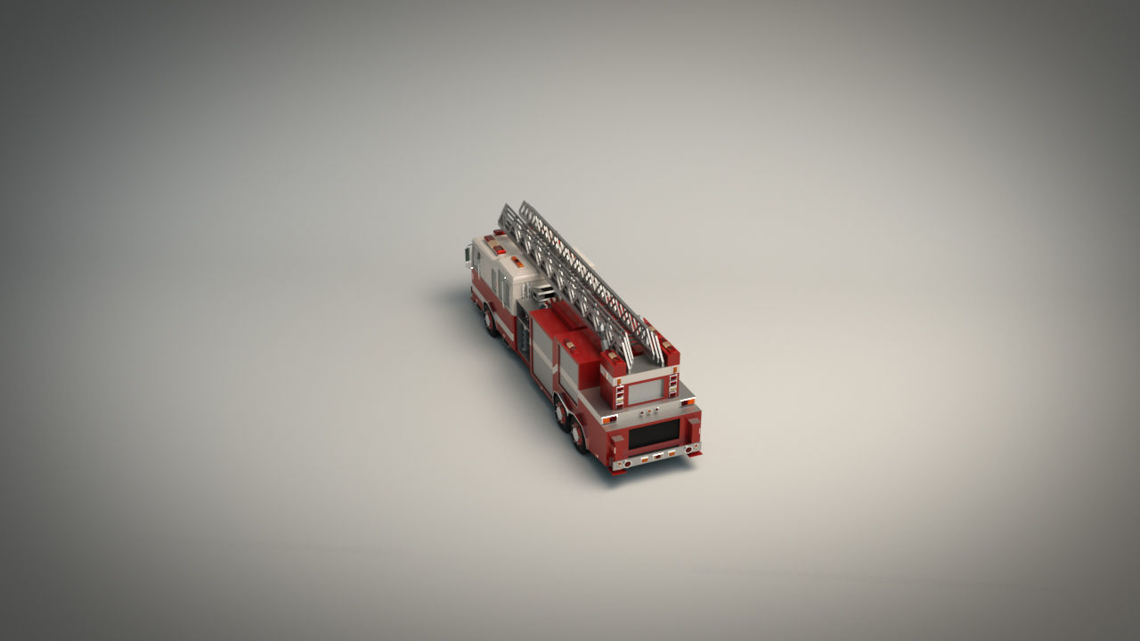 3D model Low Poly Fire Truck VR / AR / low-poly | CGTrader