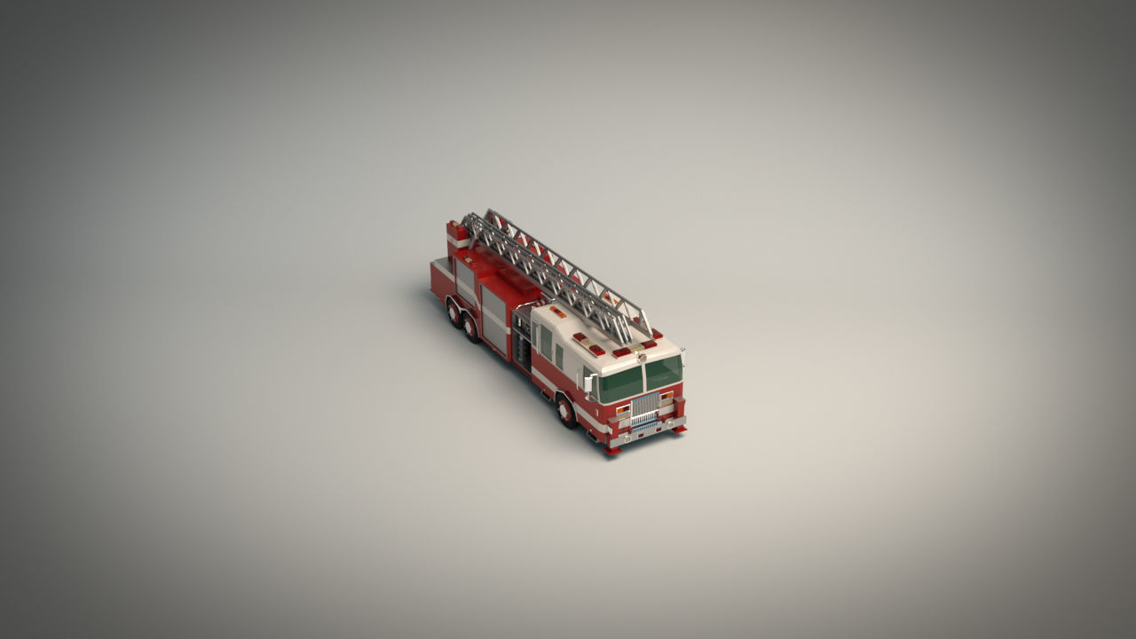 3D model Low Poly Fire Truck VR / AR / low-poly | CGTrader
