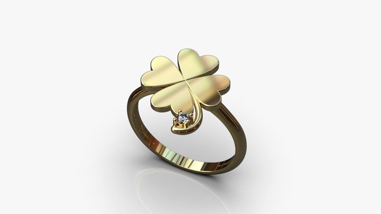 Clover ring 3D model 3D printable | CGTrader