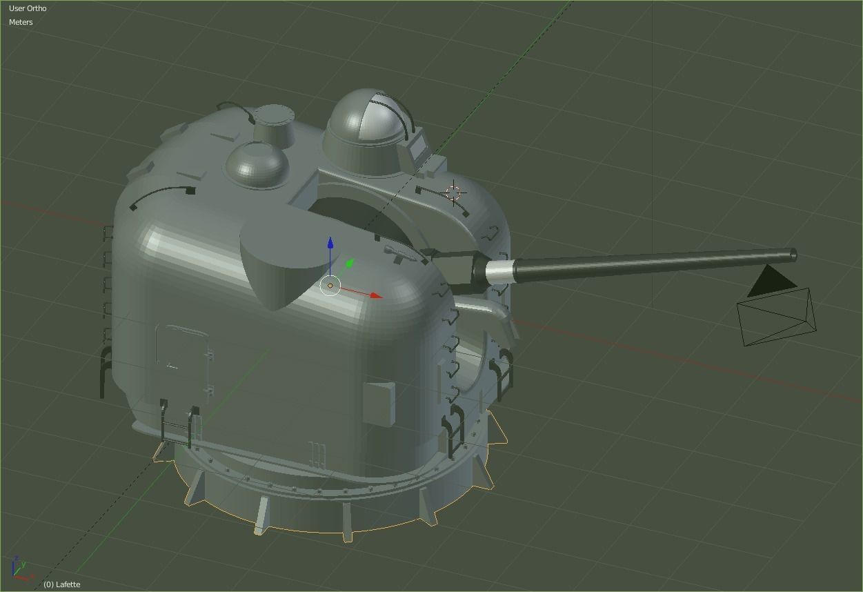 127mm MK 42 L54 naval gun 3D model | CGTrader