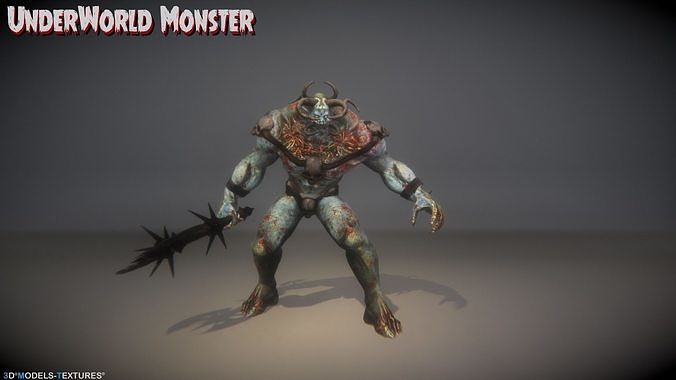 3D model UnderWorld Monster for UNREAL VR / AR / low-poly rigged ...