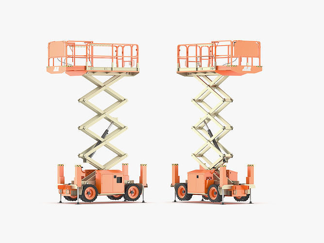 JLG Engine Powered Scissor Lift 3D model | CGTrader