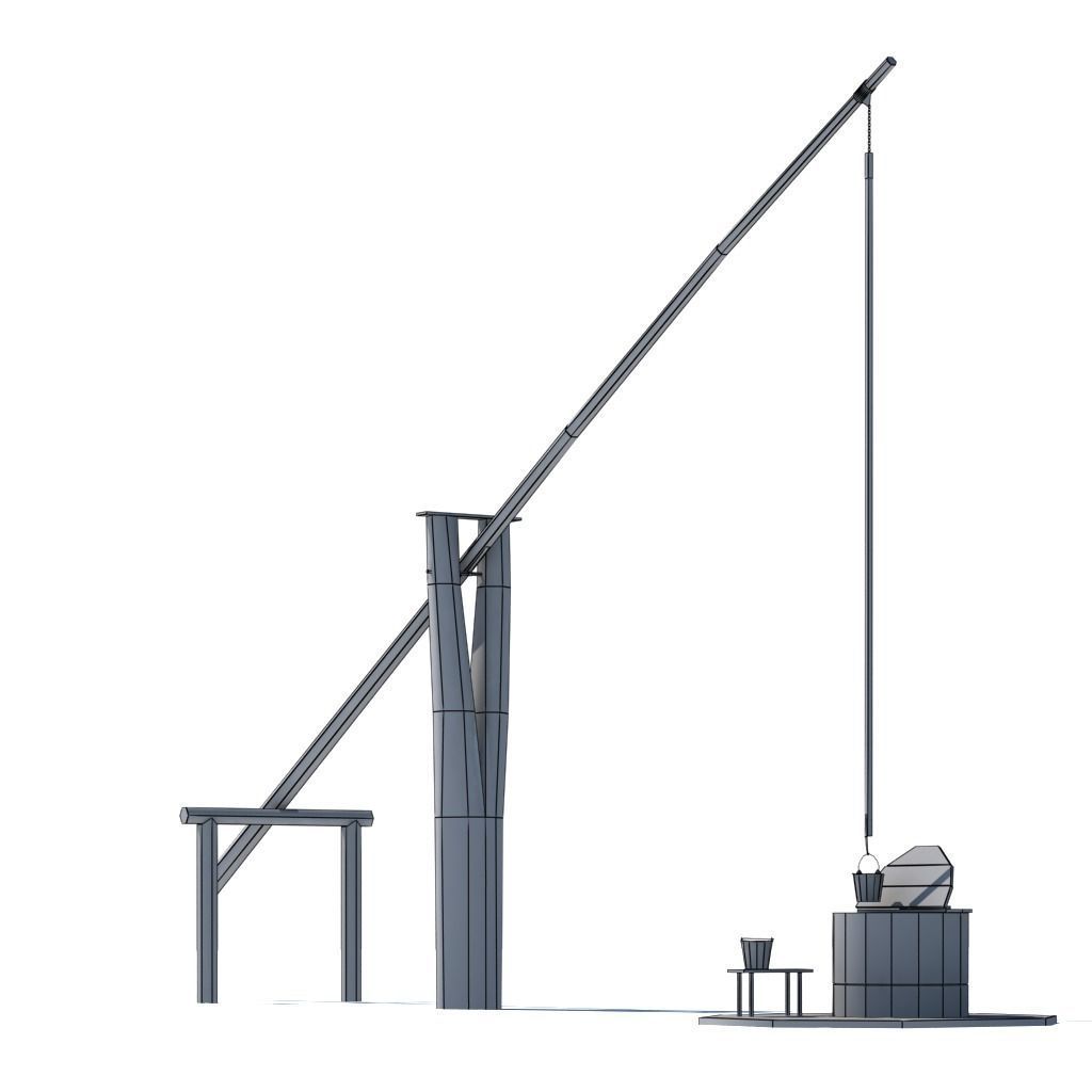3D model Crane Well VR / AR / low-poly | CGTrader