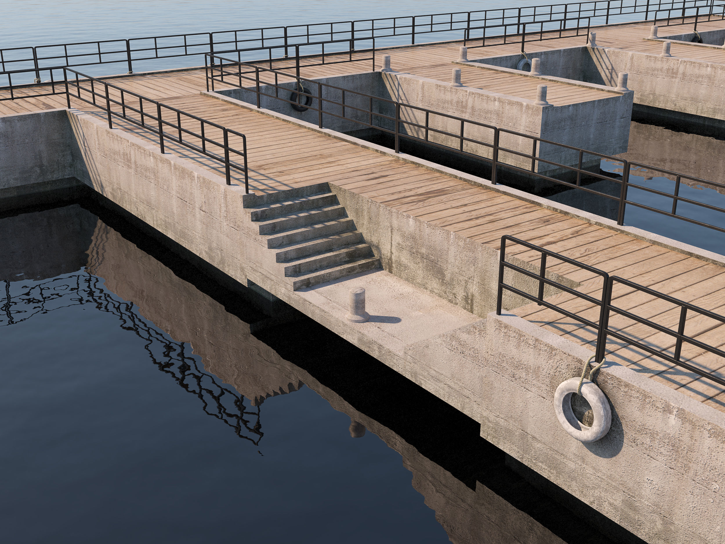 Marina for boats 3D model | CGTrader