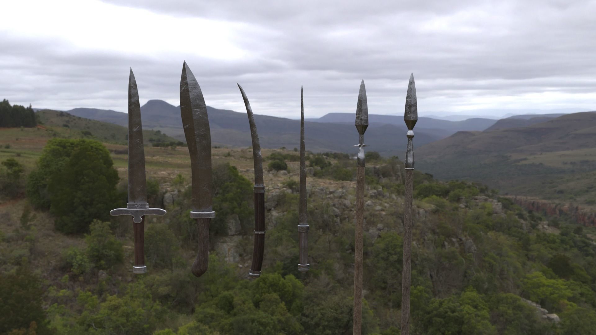 3D model Medieval slavic weapons game asset VR / AR / low-poly | CGTrader