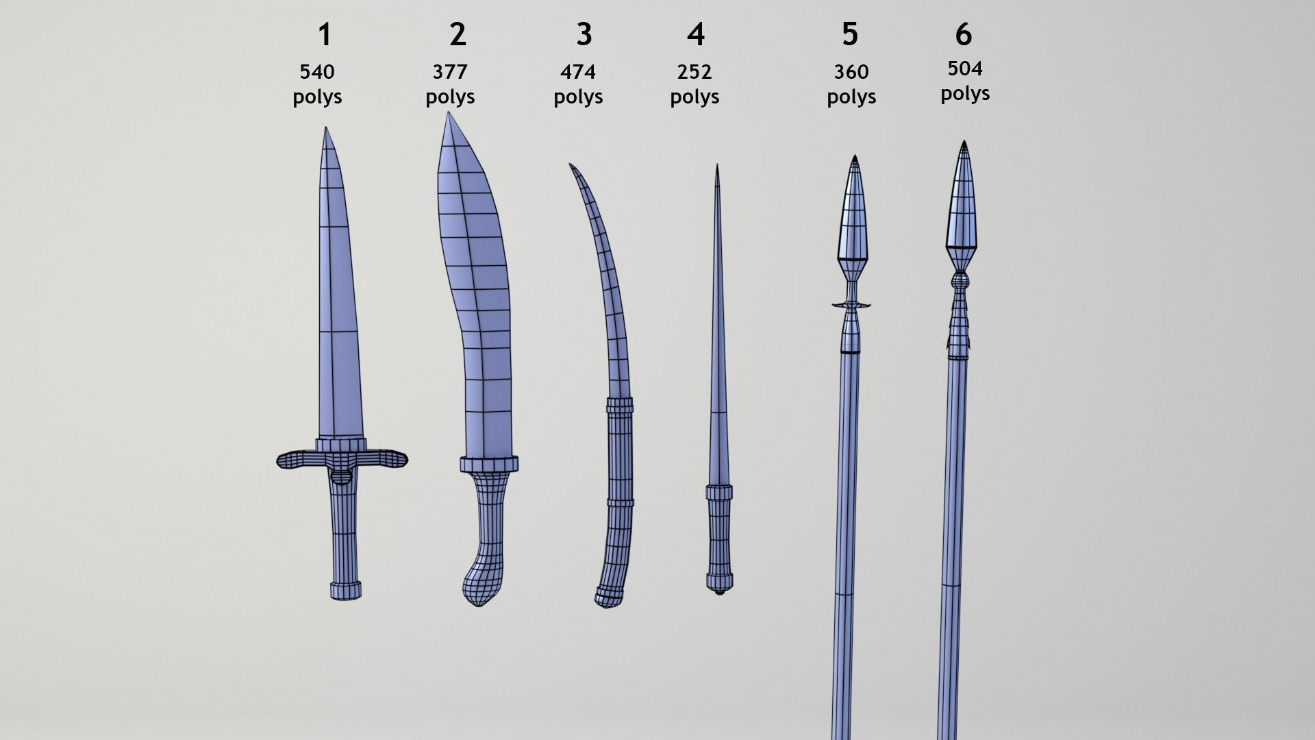 3D model Medieval slavic weapons game asset VR / AR / low-poly | CGTrader