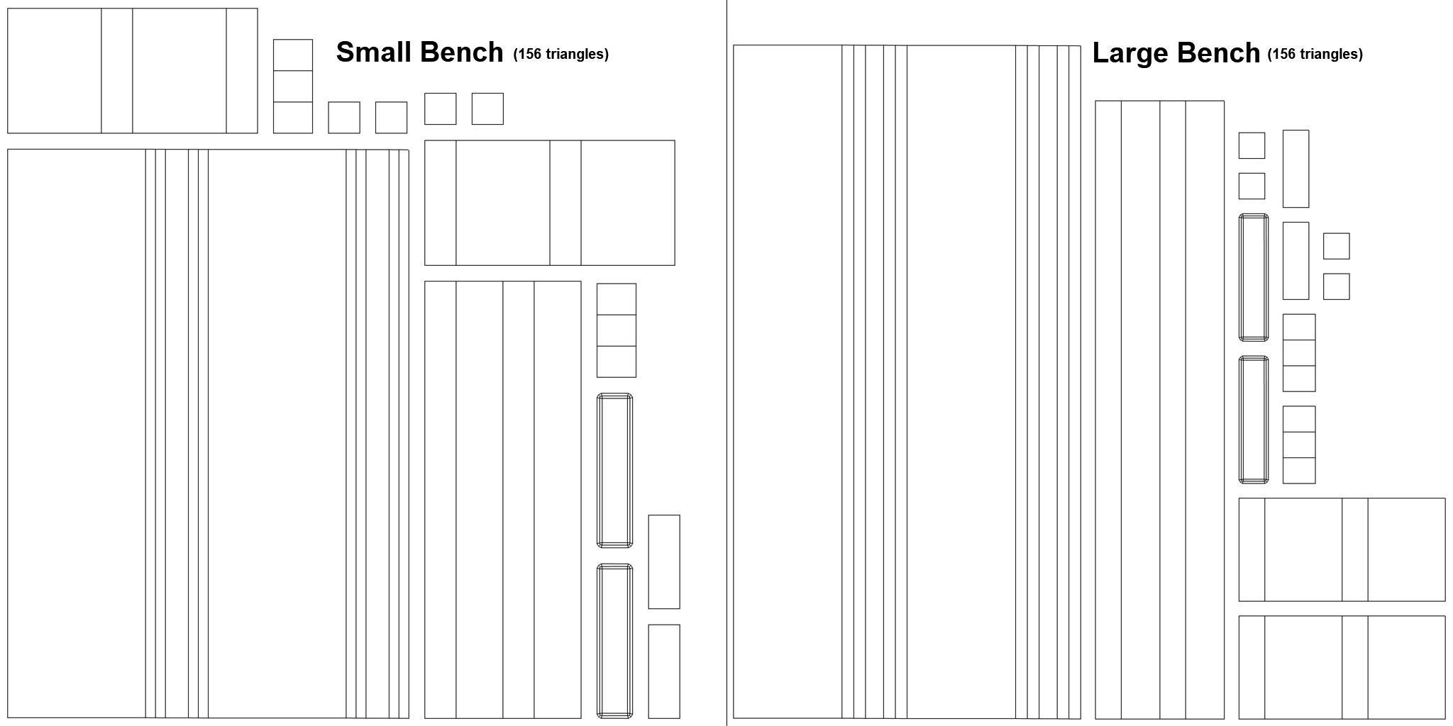 3D model Medieval Benches PBR VR / AR / low-poly | CGTrader