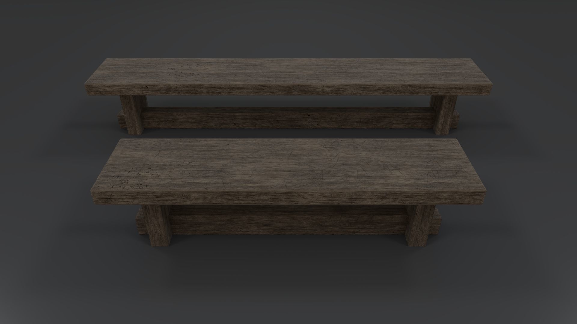3D model Medieval Benches PBR VR / AR / low-poly | CGTrader