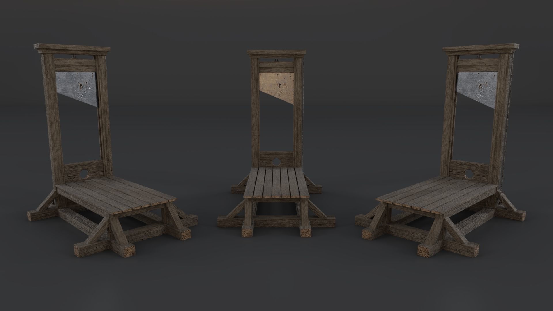 3D model Medieval Guillotine PBR 2 VR / AR / low-poly | CGTrader