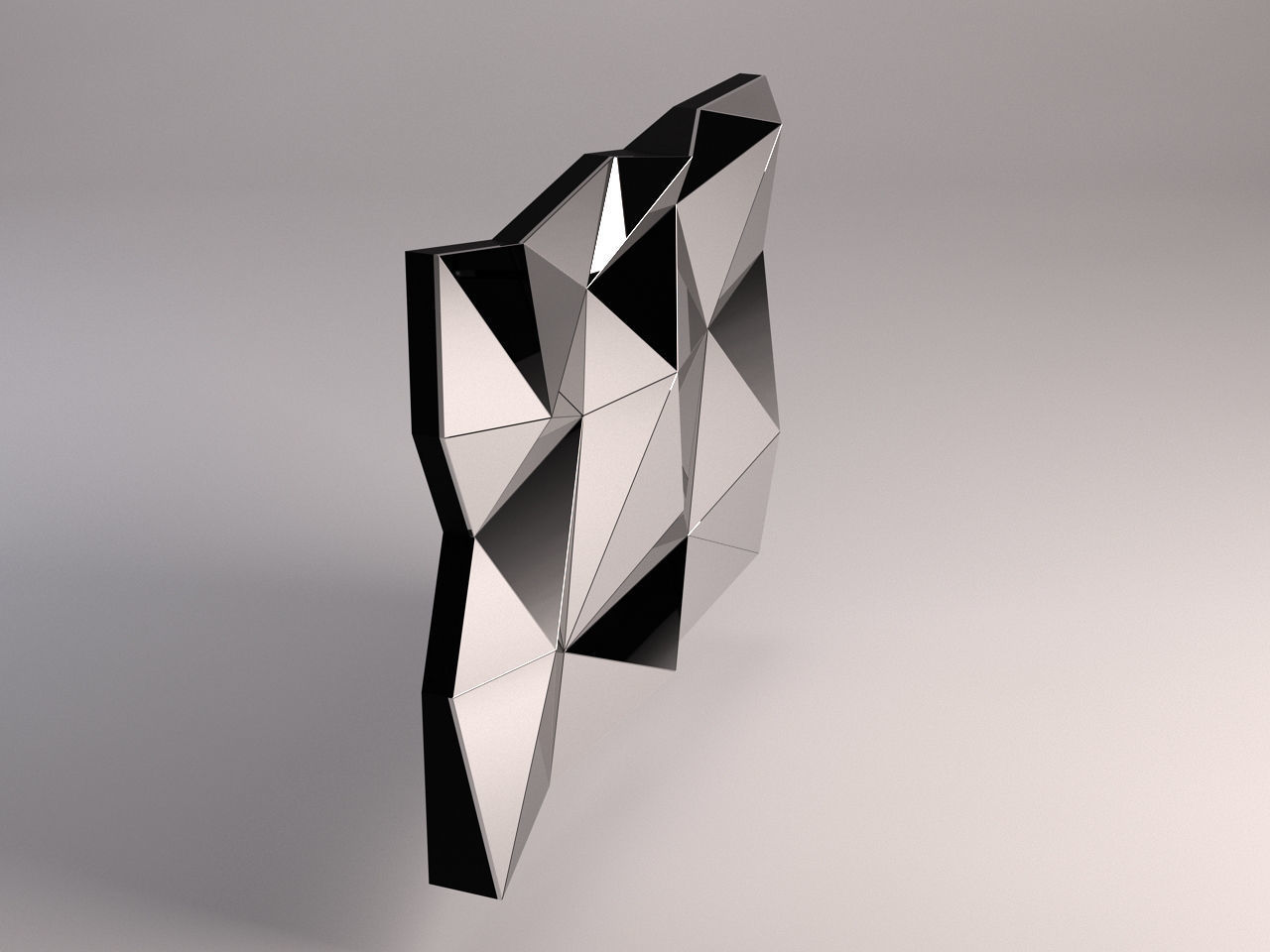 MIRROR---Broken Deformed 3D model rigged | CGTrader