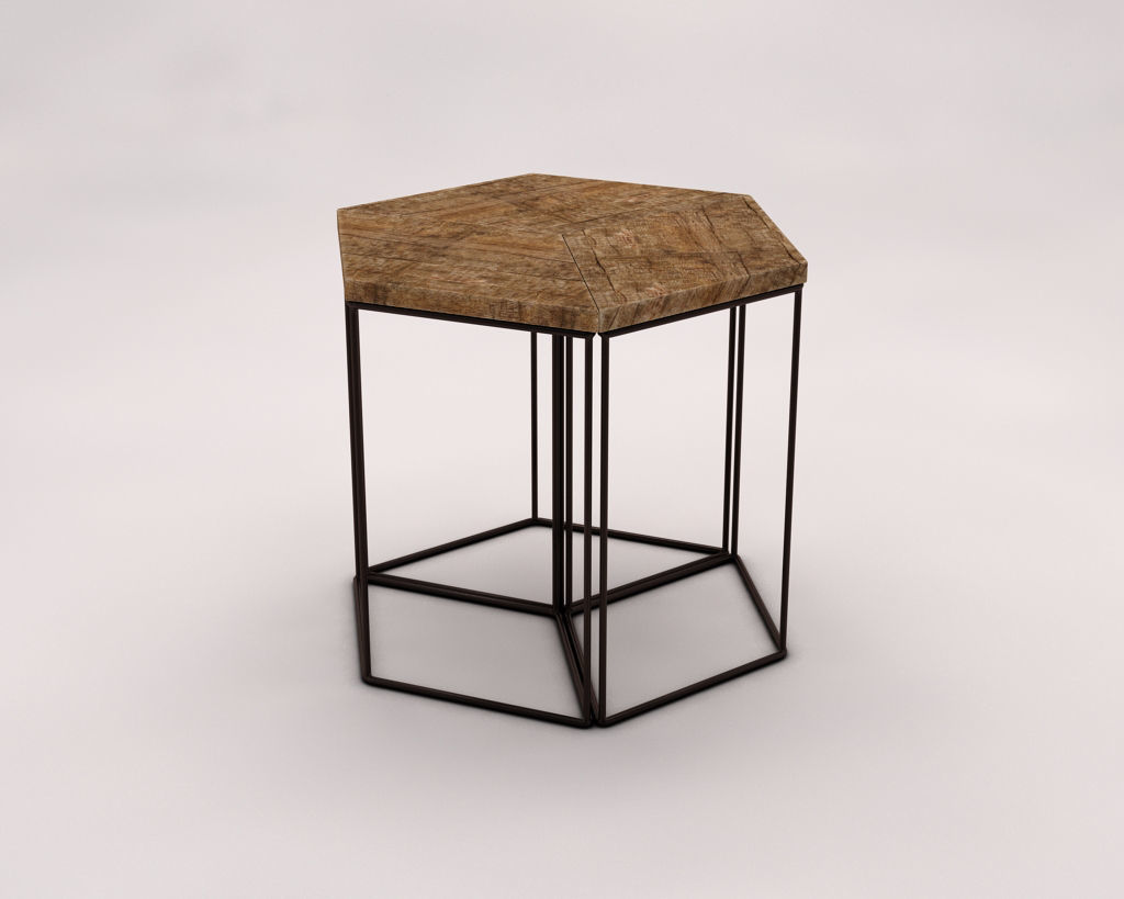 SIDE TABLE---Parallelogram built-in 3D model rigged | CGTrader