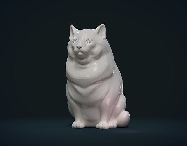 Fat Cat 3D model 3D printable | CGTrader