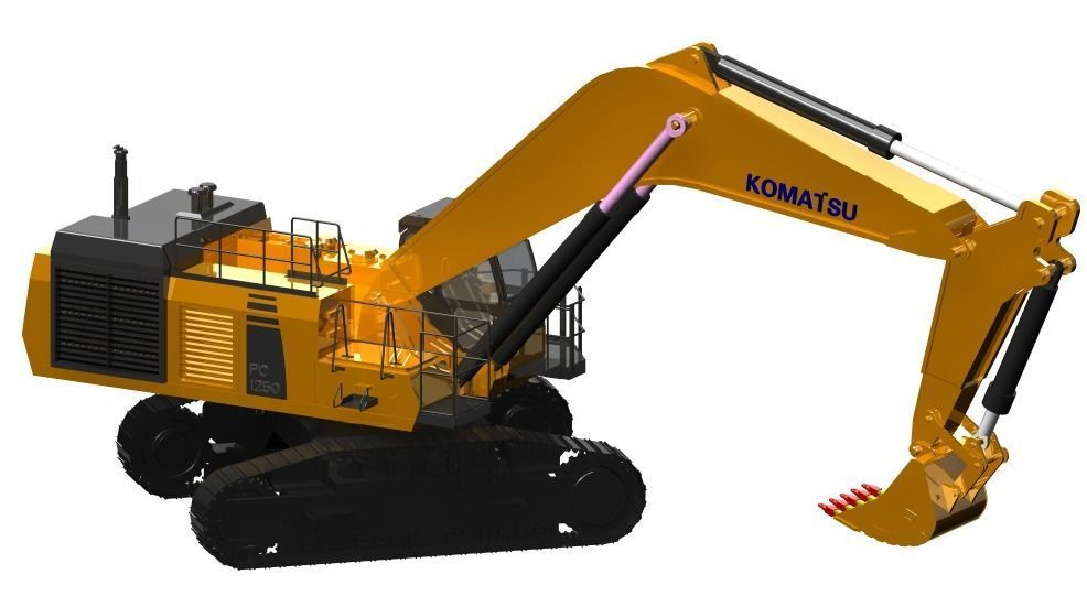 Komatsu PC1250 Excavator 3D model | CGTrader
