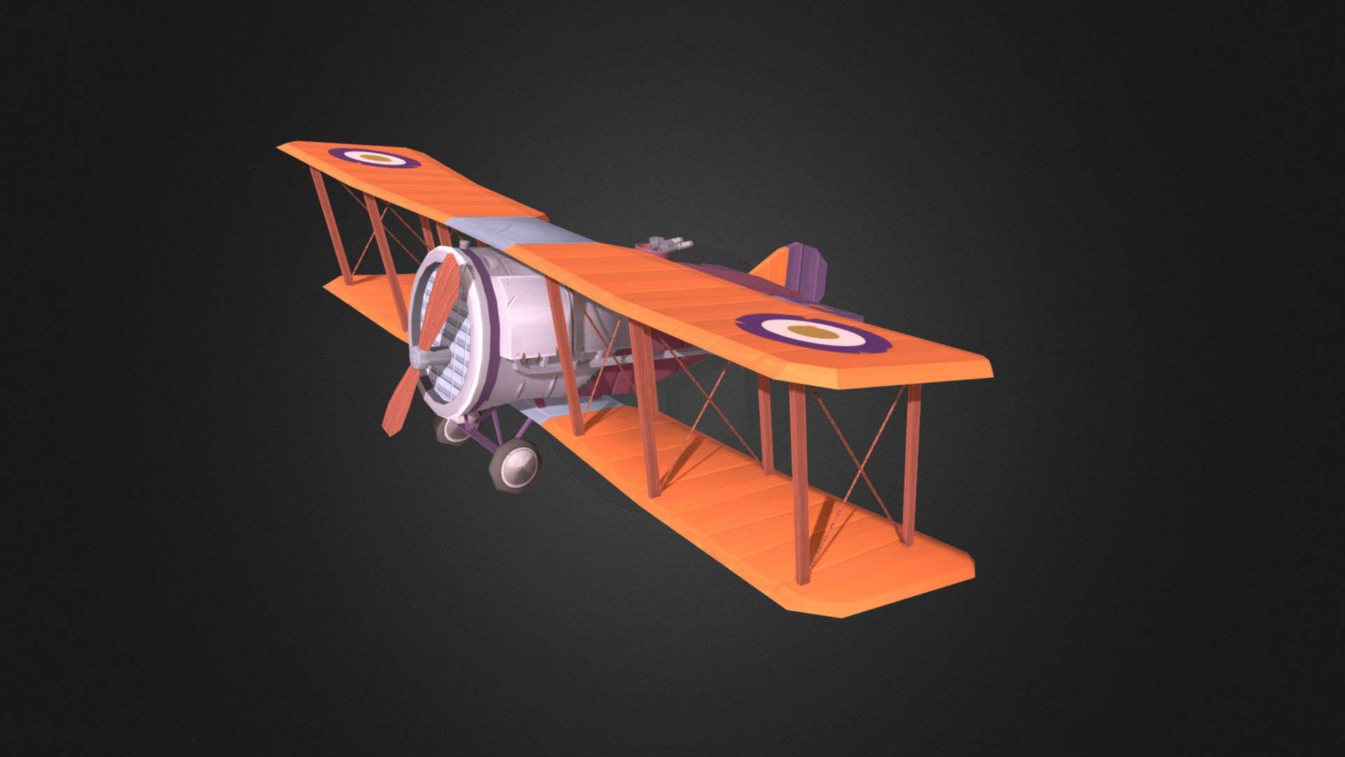 3D model Stylized WWI airplane VR / AR / low-poly | CGTrader