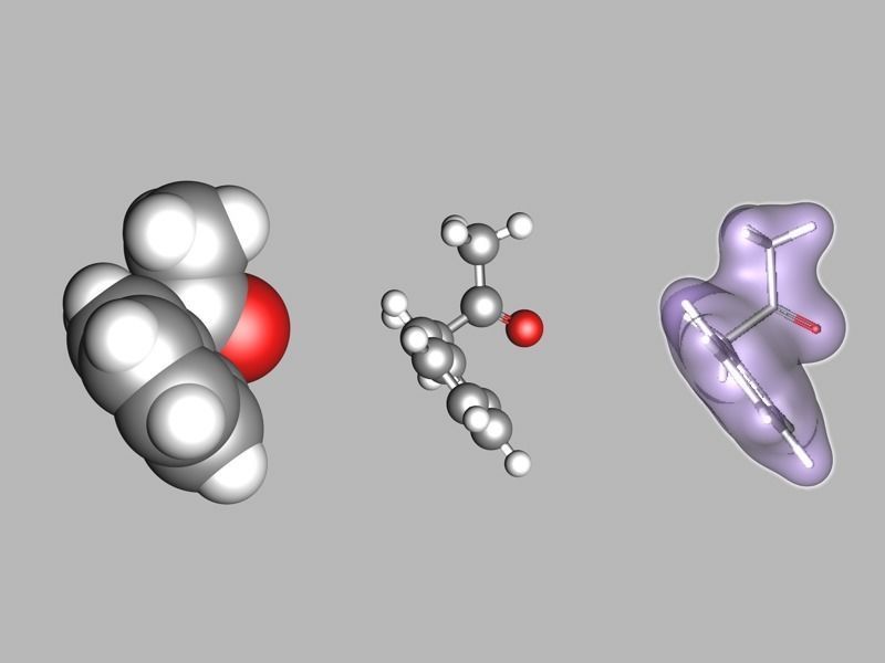 Phenylacetone molecule 3D model | CGTrader