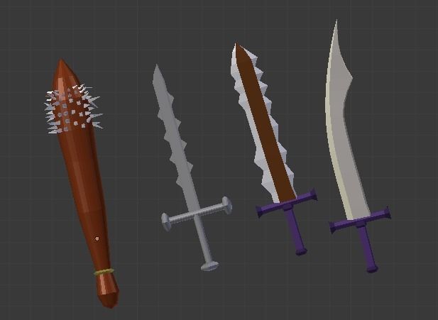 Blender 3D Sword Pack free 3D model | CGTrader