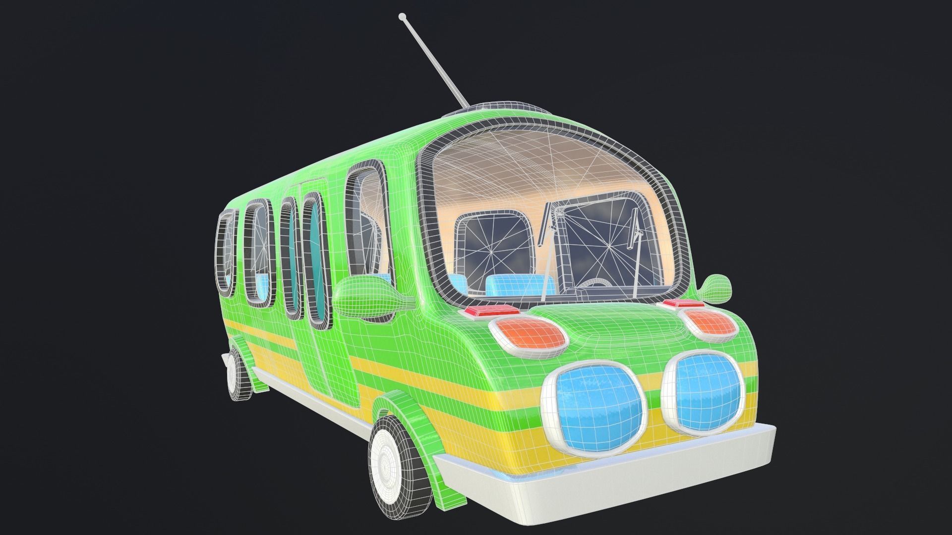 Asset - Cartoons - Bus - 02 - 3D Model 3D model 3D model | CGTrader