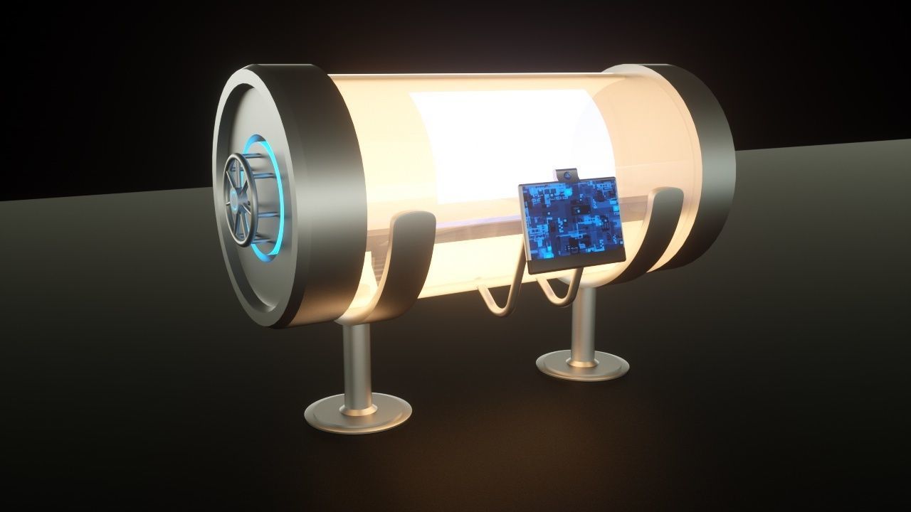Futuristic Hibernation Space Pod 3D model | CGTrader