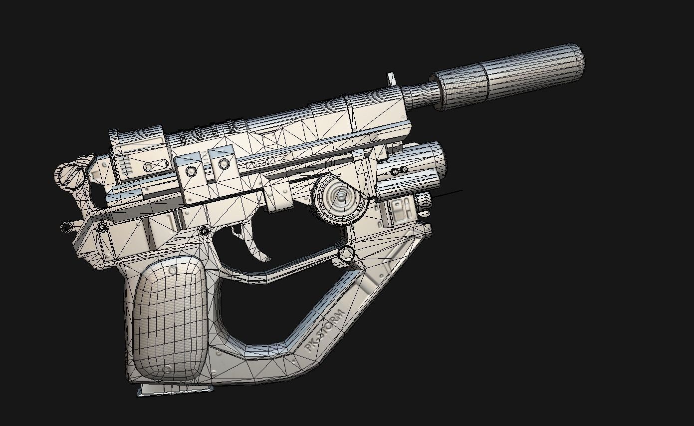 3D model Advanced Pistol VR / AR / low-poly | CGTrader