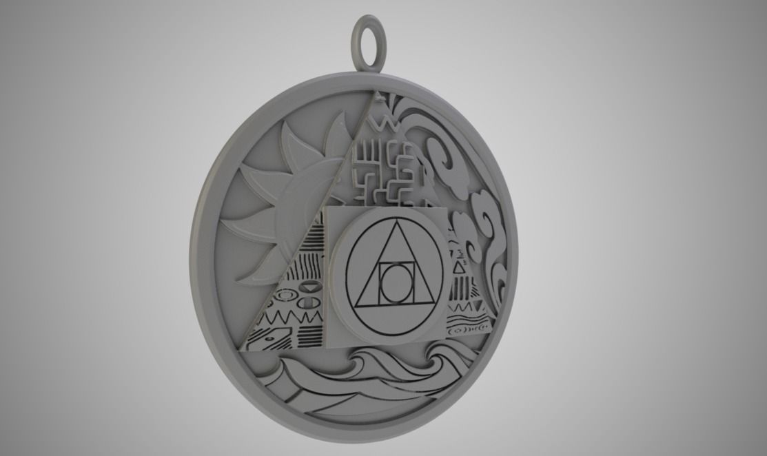 Alchemy Necklace 3D model 3D printable | CGTrader