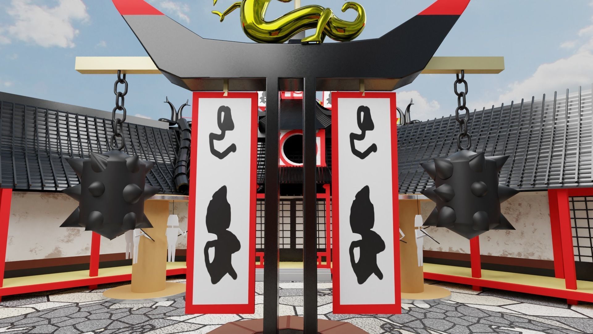 historic Japanese training Center 3D model | CGTrader