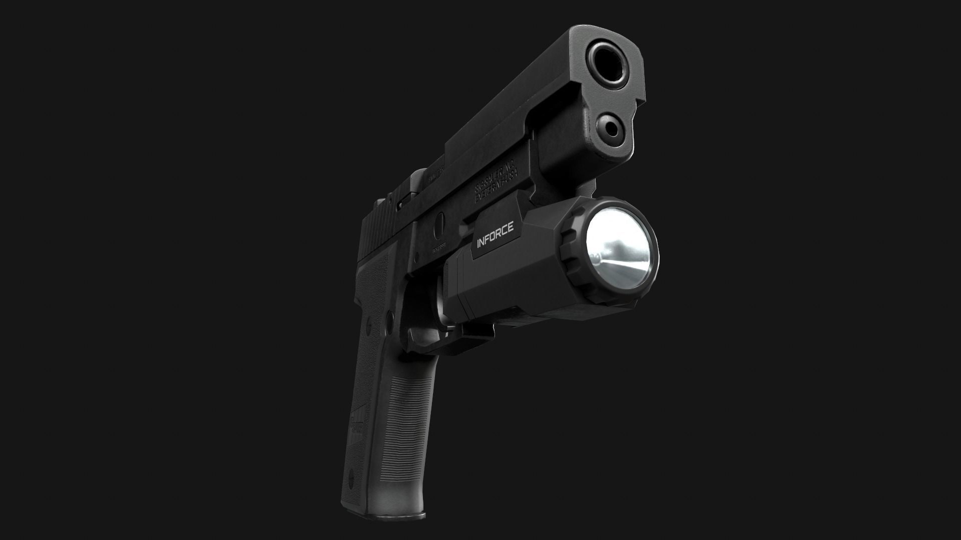 3D model Inforce APL Handgun Weapon Mounted Light VR / AR / low-poly ...
