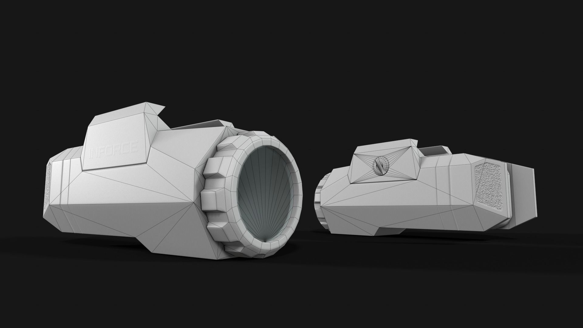 3D model Inforce APL Handgun Weapon Mounted Light VR / AR / low-poly ...