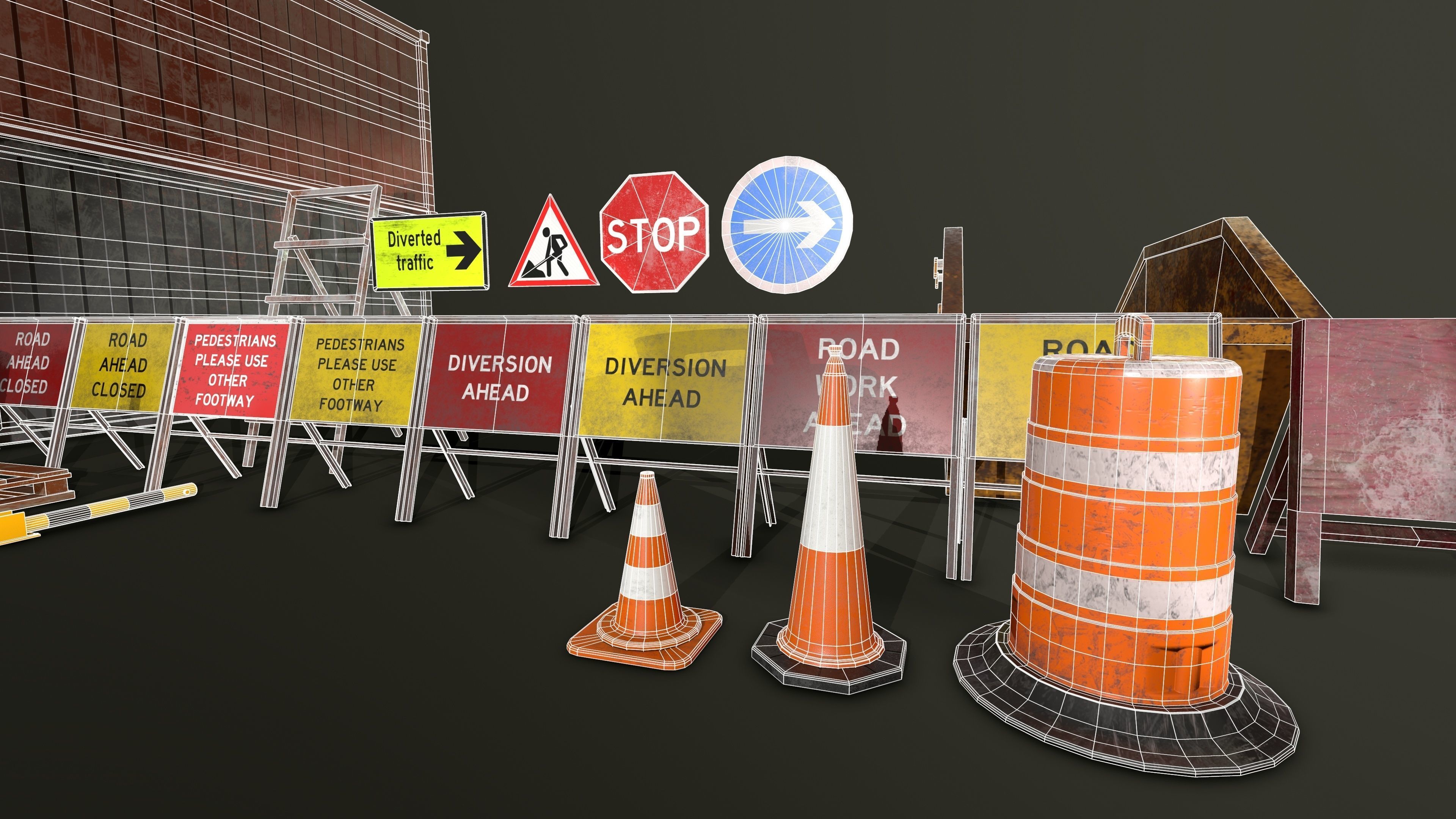 Construction Asset Pack free 3D model | CGTrader