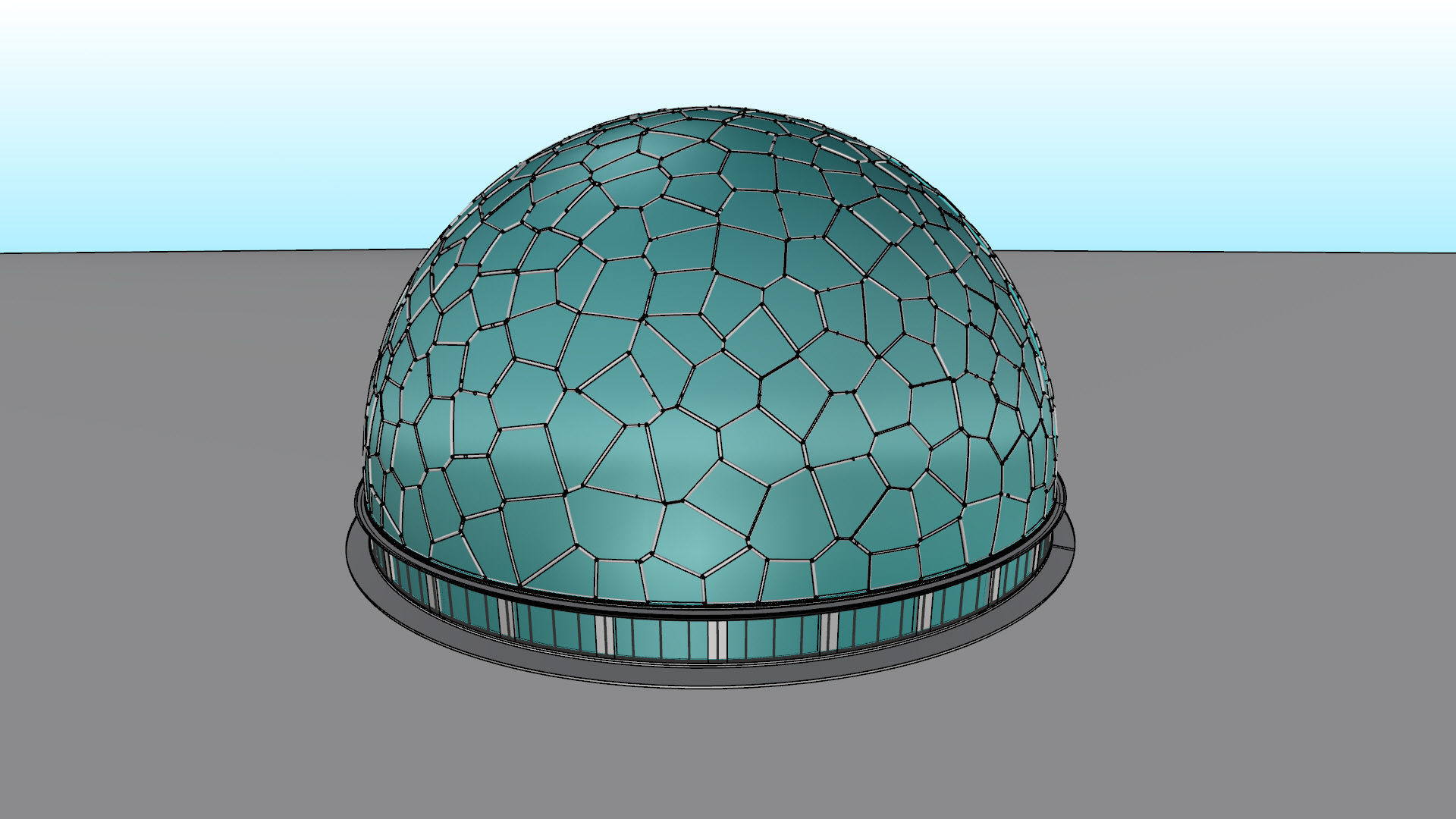 Voronoi building exterior structure and base 3D model | CGTrader