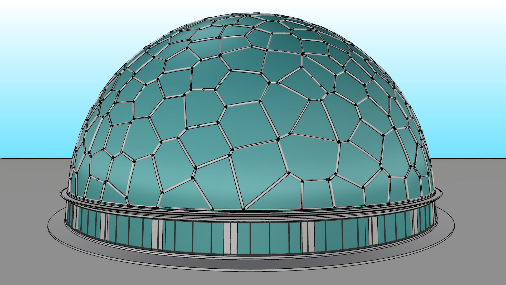 Voronoi building exterior structure and base 3D model | CGTrader