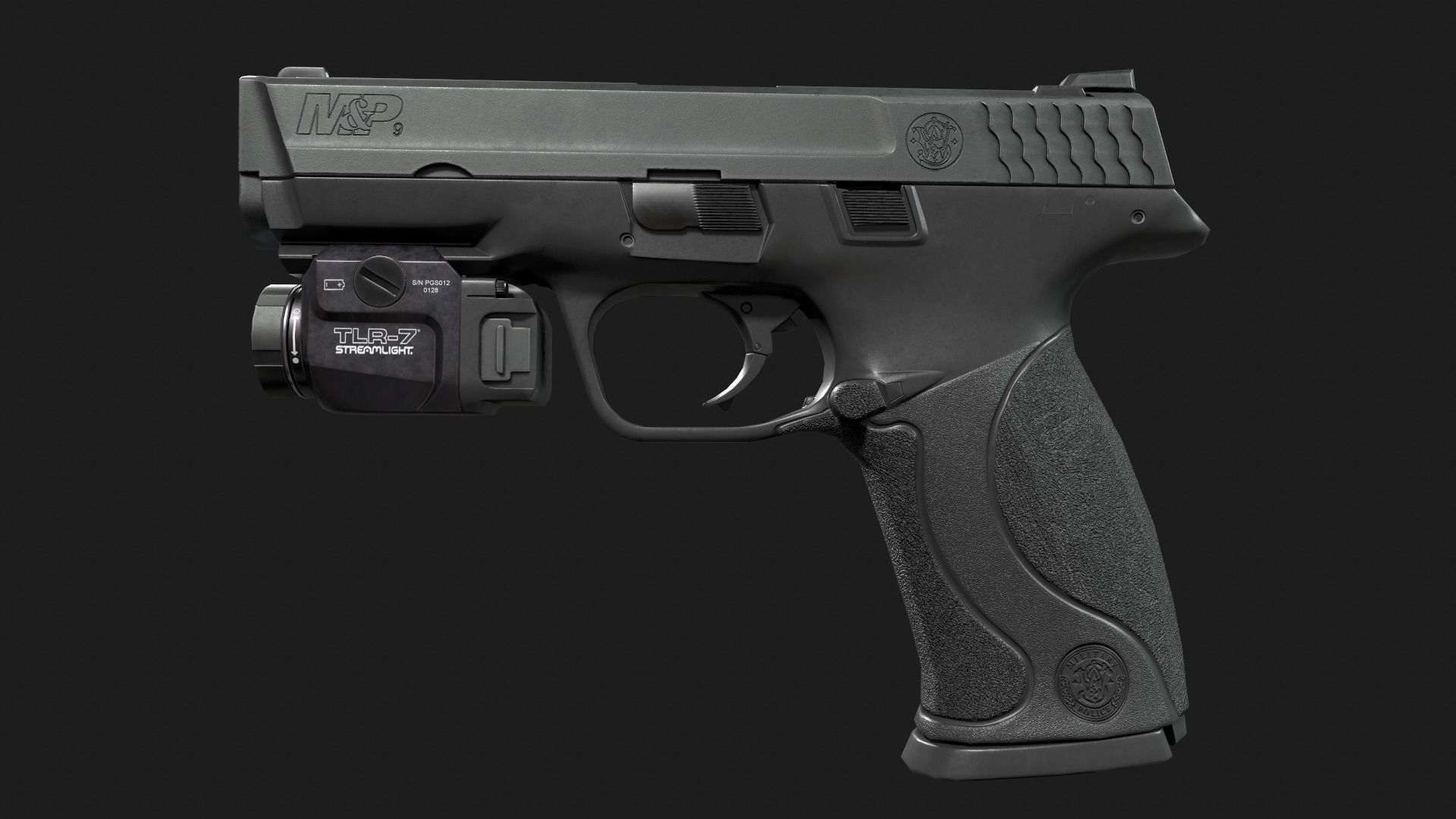 3D model Streamlight TLR7 Compact Handgun Weapon Mounted Light VR / AR ...
