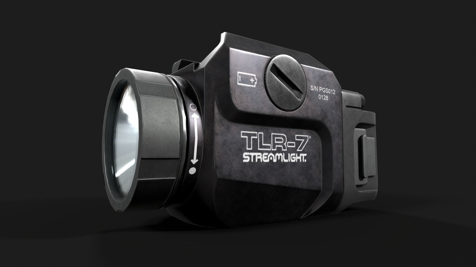 3D model Streamlight TLR7 Compact Handgun Weapon Mounted Light VR / AR ...