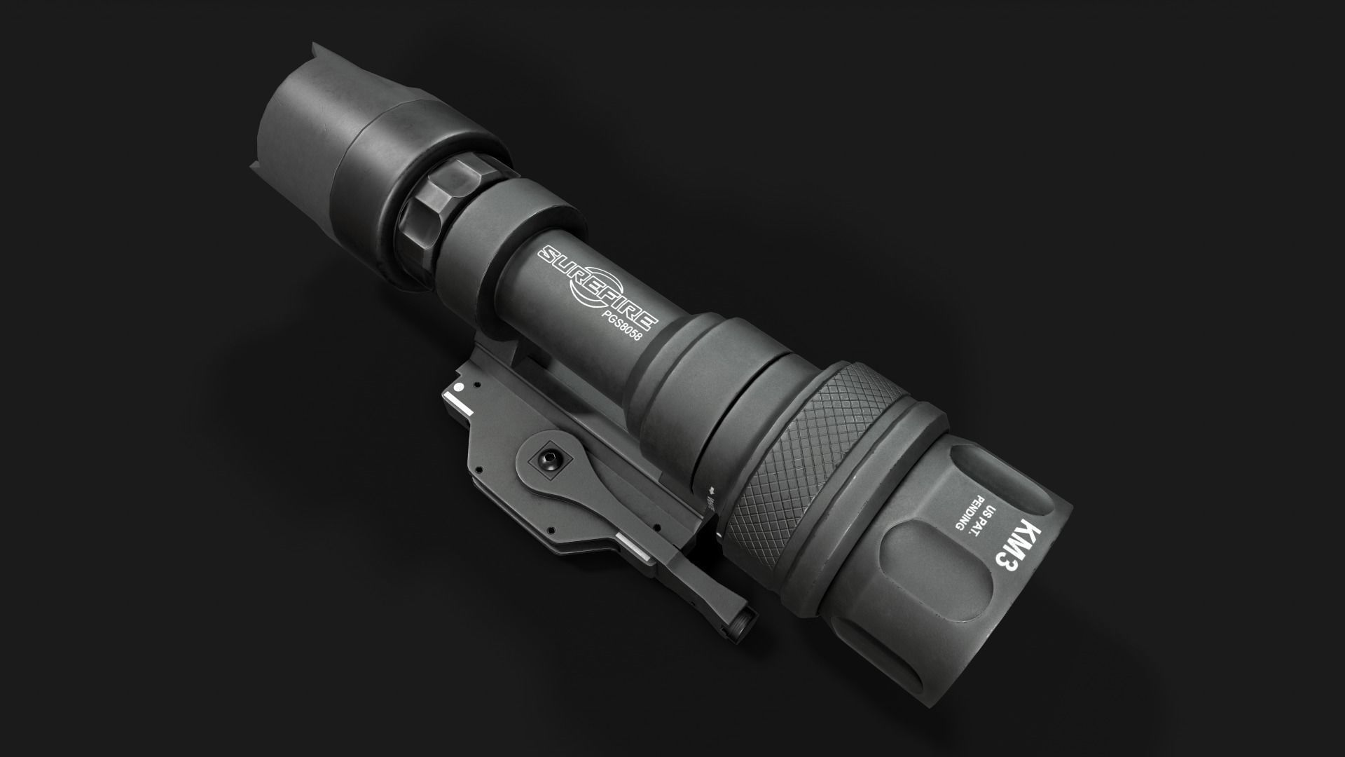 3D model Surefire M952V LED IR Scout Rifle Weapon Mounted Light VR / AR ...