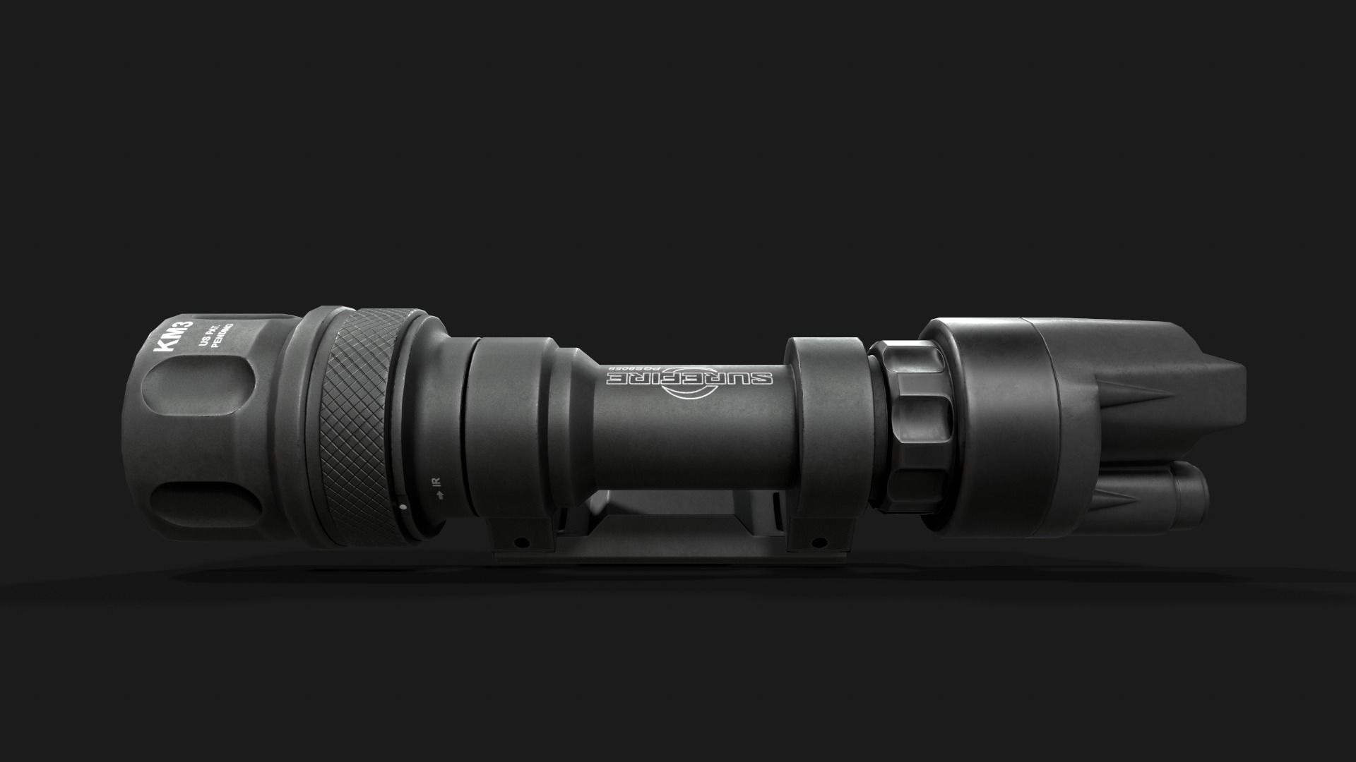 3D model Surefire M952V LED IR Scout Rifle Weapon Mounted Light VR / AR ...