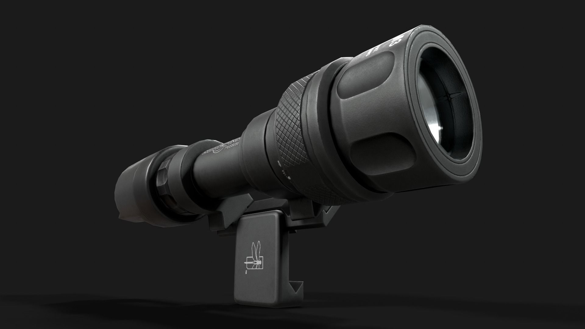 3D model Surefire M952V LED IR Scout Rifle Weapon Mounted Light VR / AR ...